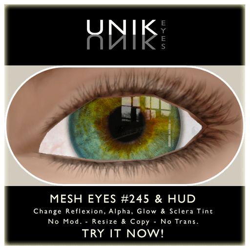 Second Life Marketplace - UNIK Mesh Eyes #245 & HUD - Box