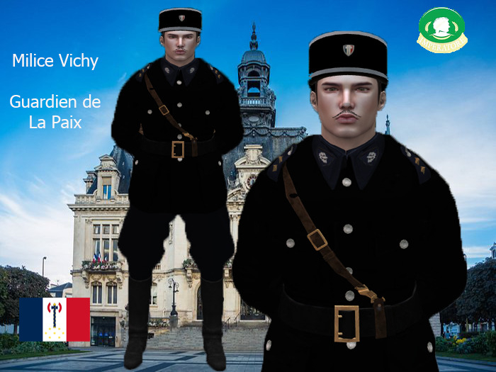 Second Life Marketplace - WW2 MILICE VICHY GUARDIEN DE LA PAIX - IMPERATORE