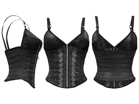 Second Life Marketplace - Full Perm Lace Up Corset With Straps Slink ...