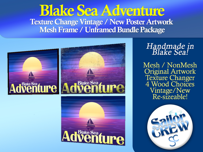 Second Life Marketplace - Vintage / NEW Blake Sea Original Artwork with ...