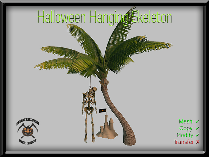 Second Life Marketplace - HALLOWEEN - HANGING BEACH SKELETON