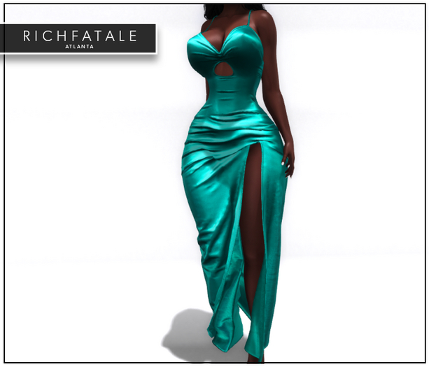 Second Life Marketplace - $RICH FATALE - ROXY GOWN - AQUAMARINE