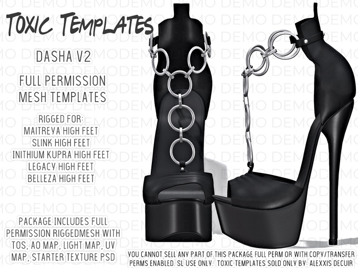 Second Life Marketplace - Toxic Templates Full Permission Mesh Kit ...