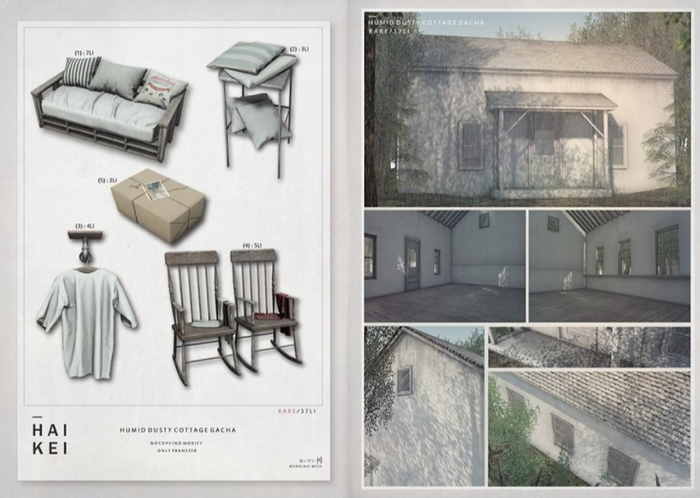 Second Life Marketplace - :HAIKEI: Humid dusty cottage gacha RARE