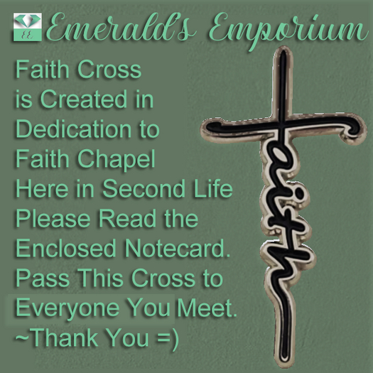 Second Life Marketplace - Faith Cross - Silver Cross - Sword - Wall ...