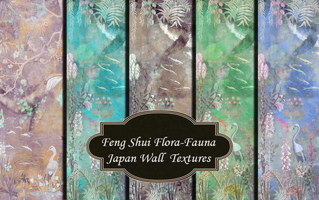 Second Life Marketplace - Feng Shui Flora-Fauna Japan Wall texture ...