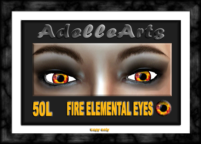 Second Life Marketplace - AdelleArts Fire Elemental Eyes