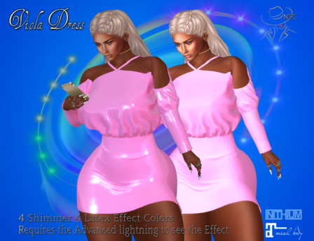 Second Life Marketplace - [NTC] Viola Dress Pink Shimmer Legacy