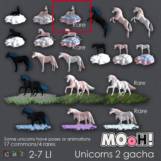 Second Life Marketplace - 03 MOoH! Unicorn foul lying white 4LI ...