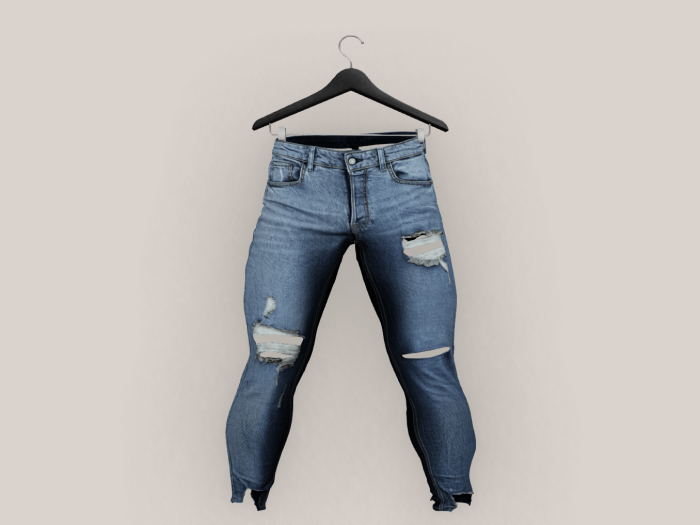 Second Life Marketplace - Romano Ripped Skinnies (BLUE) Aesthetic ...