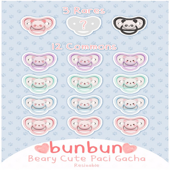 Second Life Marketplace - {BunBun} Beary Cute Paci - Happy/ Purple