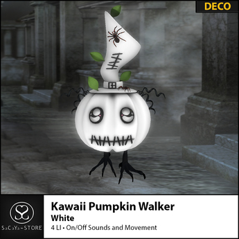 Second Life Marketplace - SaCaYa - Kawaii Pumpkin Walker - White
