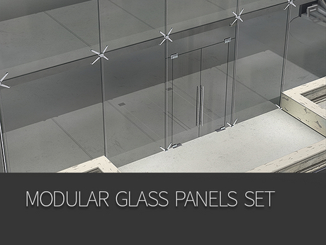 Second Life Marketplace - MODULAR GLASS PANELS SET