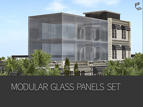 Second Life Marketplace - MODULAR GLASS PANELS SET