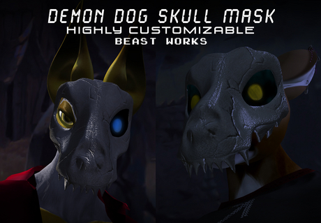 Second Life Marketplace - [Beast Works] Demon Dog Skull Mask