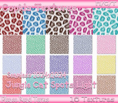 Second Life Marketplace - 15 Jungle Cat Spots Lights Textures SEAMLESS