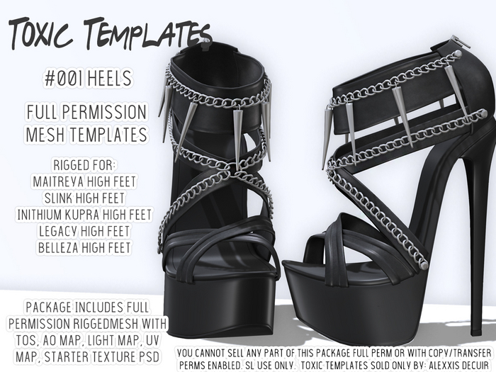 Second Life Marketplace - Toxic Templates Full Permission Mesh Kit 001 ...