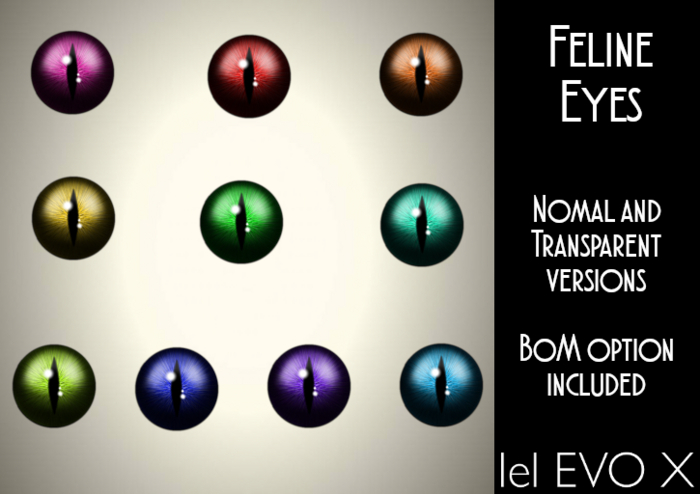 Second Life Marketplace - *SM* Evo X Extra Large Feline/Neko Eyes + BoM