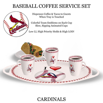 Second Life Marketplace - Tacos & Cardinals Coffee Service Set (Boxed)