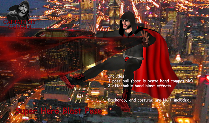Second Life Marketplace - Super Hero Pose - Blast