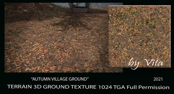 Second Life Marketplace - Vita 3D Ground Texture - AUTUMN VILLAGE ...