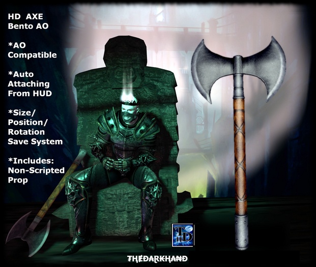 Second Life Marketplace - TheDarkHand - HD AXE HUD & AO