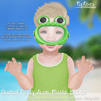 Second Life Marketplace - . tiptoes - Animal Party Swim Masks Fatpack