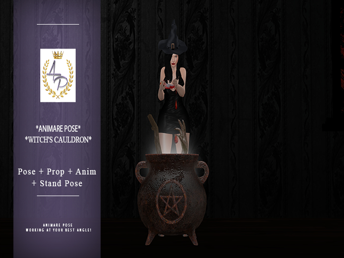 Second Life Marketplace - *Animare Poses* - Witch's Cauldron Wear Me ...
