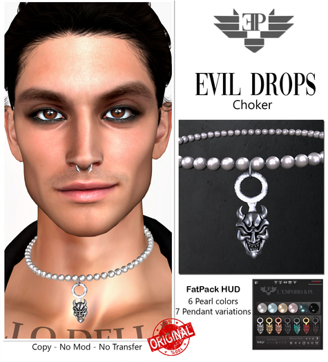 Second Life Marketplace - L'Emporio&PL::*Evil Drops*::-Pearl Choker-