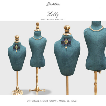 Second Life Marketplace - Dahlia - Holly - Mini Dress Forms - Gold 10