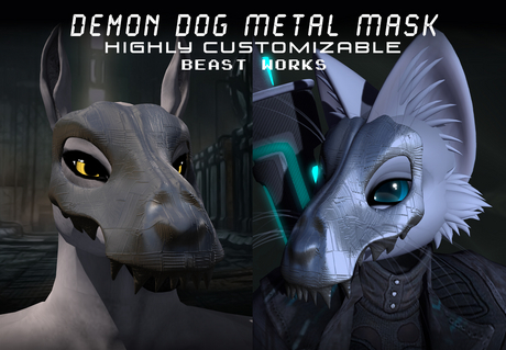 Second Life Marketplace - [Beast Works] Demon Dog Metal Mask