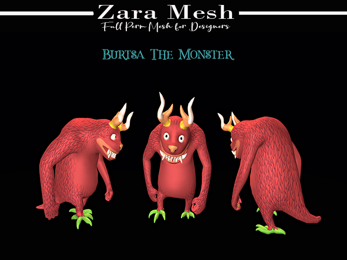 Second Life Marketplace - Zara Mesh - Cartoon - Burtsa The Monster ...