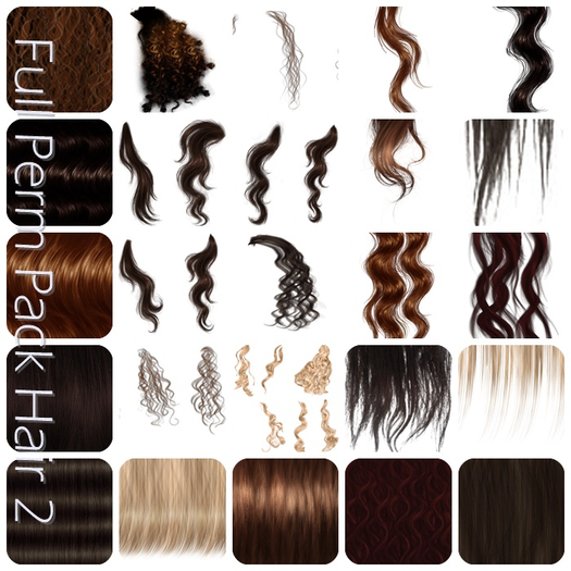 Second Life Marketplace - Pack Blondes, and Brown ( Hair Textures ...
