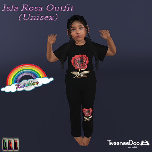 Second Life Marketplace - ((RBS)) Isla Rosa Outfit (Unisex) Tweeneedoo