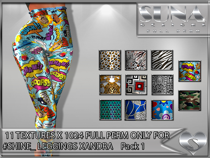 Second Life Marketplace - SD-SHINE LEGGINGS XANDRA Pack 1-ONLY TEXTURES ...