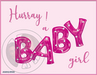 Second Life Marketplace - Hurray a baby girl - C432 - Greeting Card