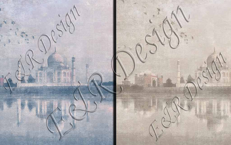 Second Life Marketplace - India's Taj Mahal Vintage Loft Wall texture ...