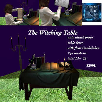 Second Life Marketplace - Witches spell table Midnight Summons-Box LI=22