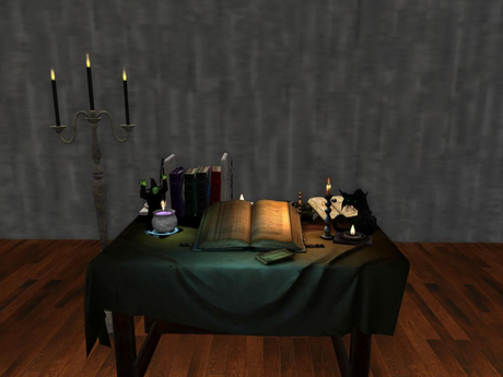 Second Life Marketplace - Witches spell table Midnight Summons-Box LI=22