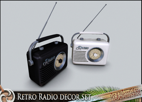 Second Life Marketplace - HeadHunter's Island - Retro Radio decor set ...