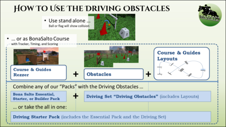 Second Life Marketplace - .:BSS:. Driving Set "Driving Obstacles"