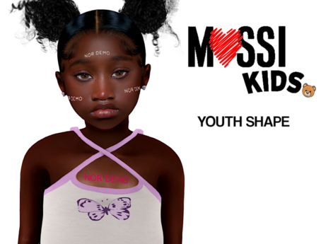 Second Life Marketplace - Mossi Kids-Heather Shape Youth/Genus baby face