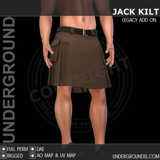 Second Life Marketplace - [UG MESH] JACK KILT - LEGACY ADD ON - FULL PERM