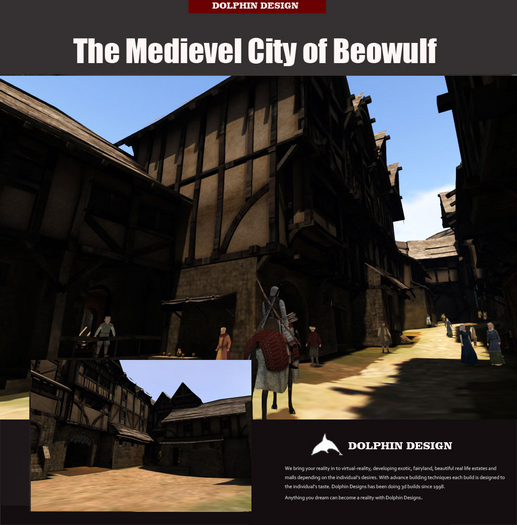 Second Life Marketplace - [Dolphin Designs] The Medievel City of Beowulf