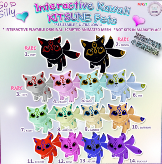 Second Life Marketplace - 06 So Silly Kawaii KITSUNE Pet BOX - AURELIA