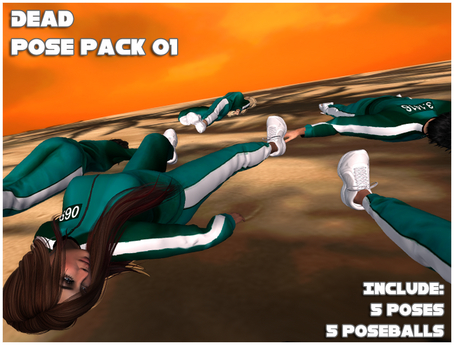 Second Life Marketplace - -Aeon- Dead pose pack Group 01 eliminate team ...