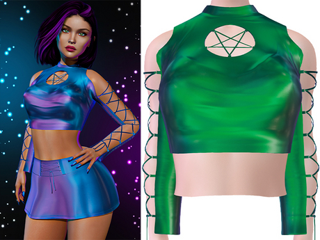 Second Life Marketplace - Arahnia Top [Holo Alien] - Maitreya (+Petite ...