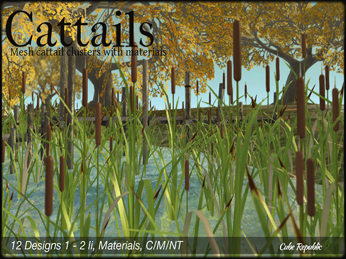 Second Life Marketplace - Mesh Cattails with materials