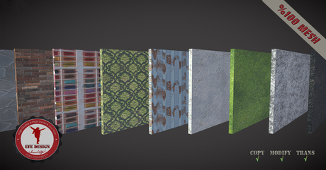 Second Life Marketplace - Wall Fatpack Full Permission Efe Design