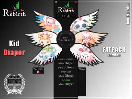 Second Life Marketplace - DEMO Diaper for REBIRTH Eden body - FATPACK